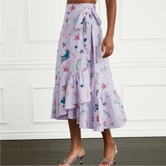 Hill House | Skirts | Hill House Purple Mirabel Wrap Skirt In Sea ...